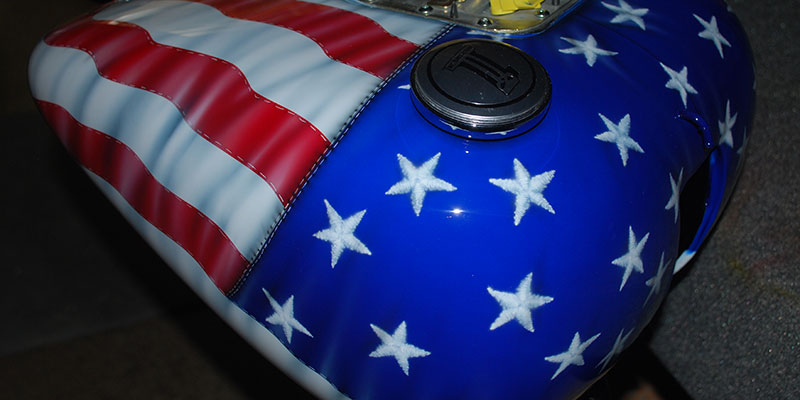 American Flag Custom Painted Tank – JT's Custom Paint Garage